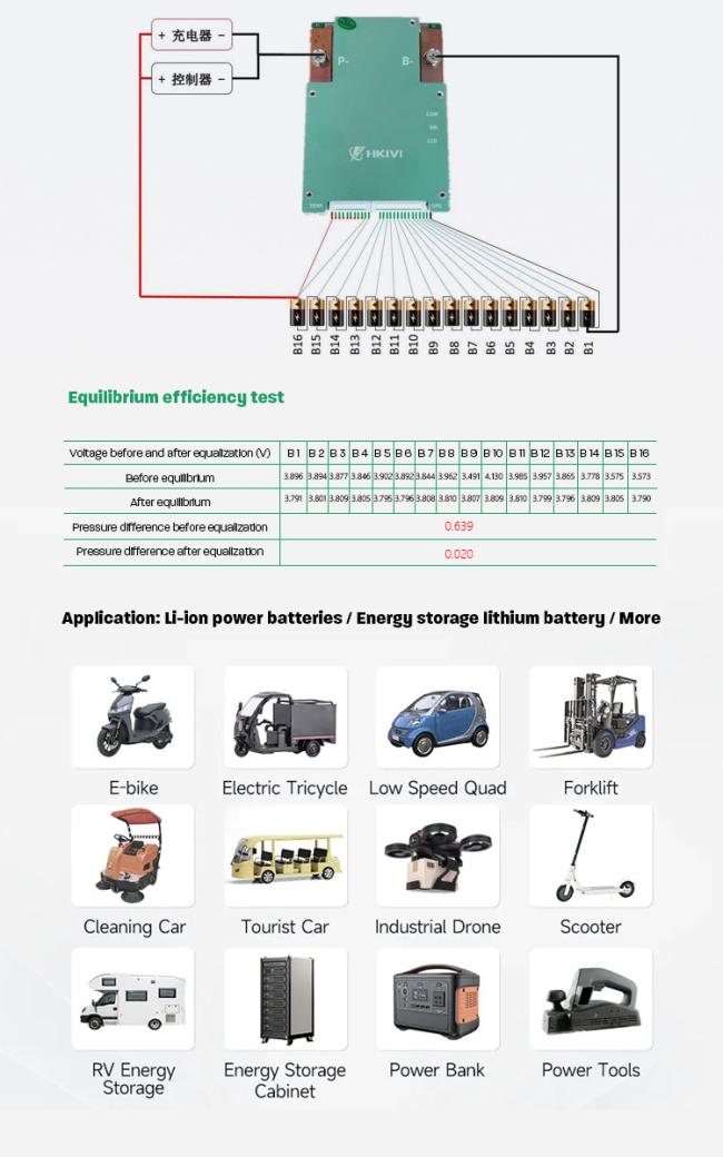 Bms 16s 48v 200a With Balancing Smart BMS Lifepo4 With Lcd Touch Screen
