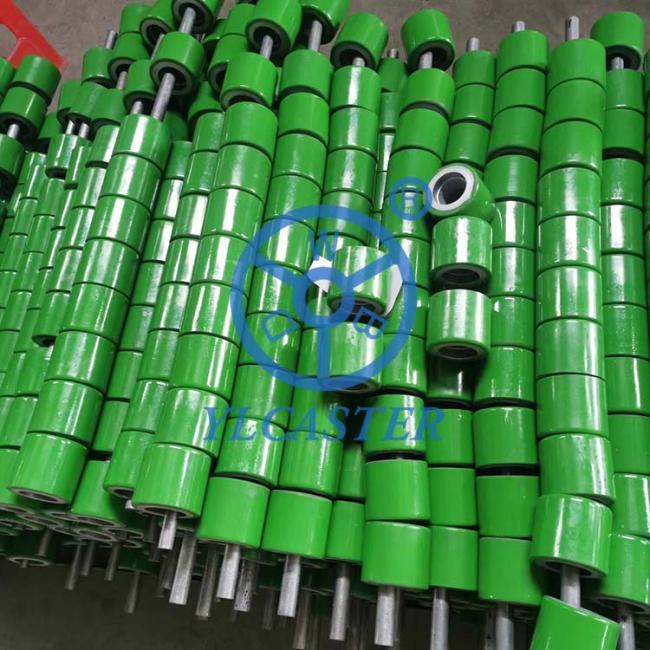 Il camion di pallet verde del poliuretano del ferro spinge all'ingrosso 80x70-YLcaster