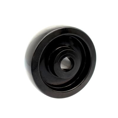 Chine Capacités de charge élevées rouges polyuréthane rouleaux lourds rouleaux à double roulement à billes à vendre