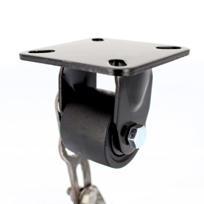 China Low Height Rigid Plate Nylon Casters 2 Inch Heavy Duty Low Profile Solid Wheels for sale