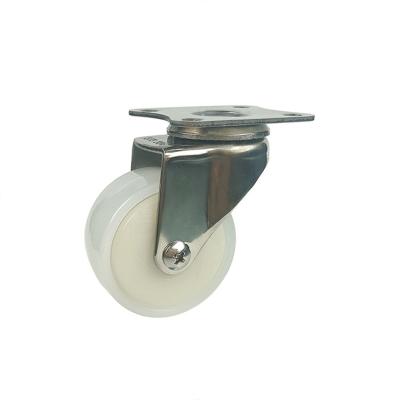 China 2 Inch Small Size Light Duty Stainless Steel Casters Waterproof Solid Nylon Caster Wheels OEM for sale
