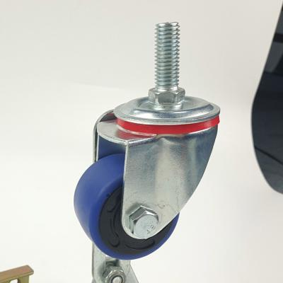 中国 2インチの青く柔らかく小さい車輪M12x30mmは茎TPRの足車の頑丈な卸売に通した 販売のため