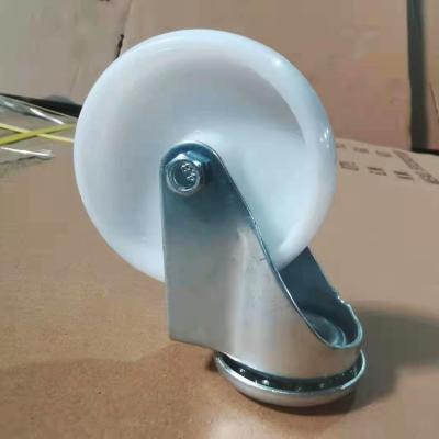 中国 2インチは白いプラスチック足車軽量PPがボルト孔を動かす回転する 販売のため