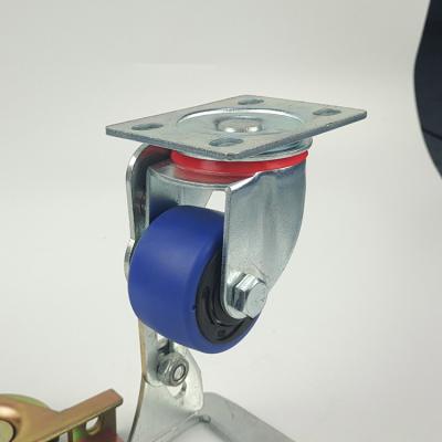 中国 軽量固体ゴム製足車2は青いTPRの旋回装置の高い負荷足車の車輪をじりじり動かす 販売のため