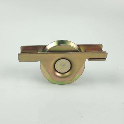 En glissant les roues en acier solides de cannelure de la fonte V de roulette de cannelure de voie vendez en gros