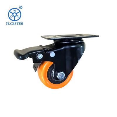 Chine Capacité de chargement Rouge roue industrielle avec deux roulements à billes zinc peint 837lbs capacité de roue à vendre