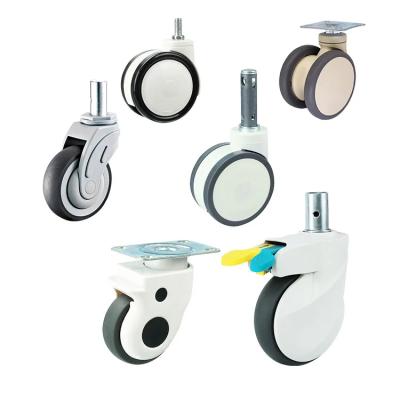 Китай Средняя нагрузка 300 фунтов грузоподъемности каскады 5-3/4 дюймов высоты серые полиуретановые колеса продается