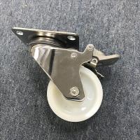 China 5 Inch SS Casters With Side Lock Solid Nylon Plate Casters Customize for sale