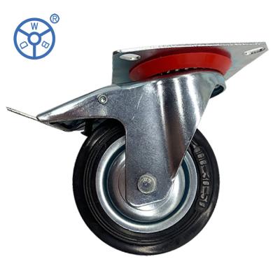 rubber wheel caster