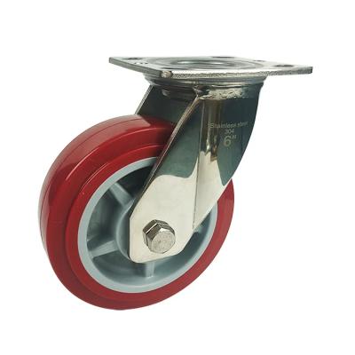 China 105mm Zinc Plated Top Plate Type Stainless Steel Grade 304 Casters for sale