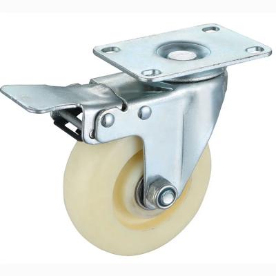 China Medium Duty Casters For Material Handling Rubber Wheel Type 2-7/8 X 2-7/8 Inch Bolt Hole Spacing 1/4 Inch Bolt Hole Size for sale