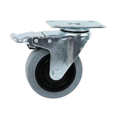 China CE Certified Trolley Wheels Heavy Duty Height Range 90mm 125mm Ideal for Trolley Cart Industrial and Heavy Load Handling for sale
