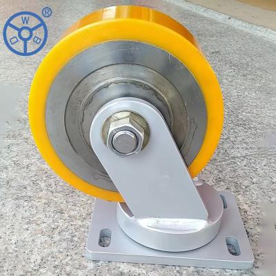 China Unit Weight 4kg 5kg Rubber Casters Customable Non Marking Tread Type Smooth Rolling Wheels for Warehouse and Applications for sale