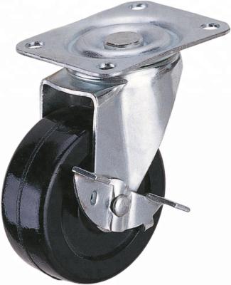 China 4kg 5kg Unit Weight Rubber Casters Steel Rubber Wheel Material Suitable Indoor Outdoor Heavy Duty Industrial Applications for sale