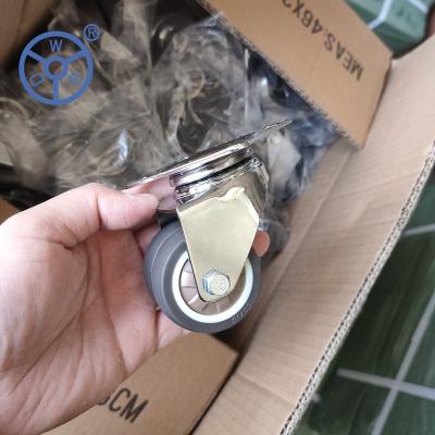 China Non-Marking Rubber Casters Featuring Double Ball Bearing Unit Weight 4kg to 5kg Smooth Quiet Durable Wheels for Heavy Duty for sale