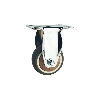 China Non Marking Tread Rubber Casters Featuring Rubber PP Core Wheel Material Heavy Load Transport Wheels for sale