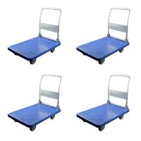 China 300kg Loading Blue Foldable Platform Trolley for sale