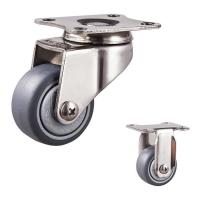 China 1.5inch Rustproof 66lbs Loading TPR Fixed Caster Wheels for sale