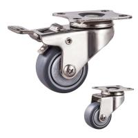 China 1.5inch Rustproof 66lbs Loading TPR Fixed Caster Wheels for sale