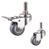 China 1.5inch Rustproof 66lbs Loading TPR Fixed Caster Wheels for sale