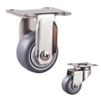 China 1.5inch Rustproof 66lbs Loading TPR Fixed Caster Wheels for sale
