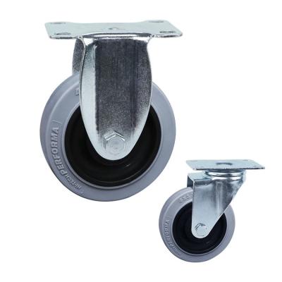 China 125mm TPR Ball Bearing Furniture Casters , 220lbs Capacity Medium Duty Caster Wheels for sale