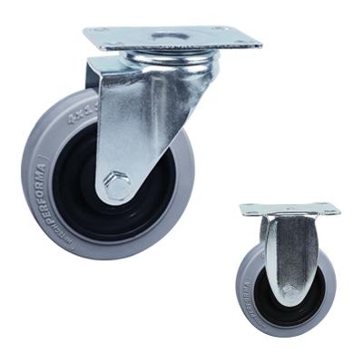 China 125mm TPR Ball Bearing Furniture Casters , 220lbs Capacity Medium Duty Caster Wheels for sale