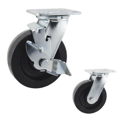 China ISO9001 200mm Heavy Duty Castors Heat Resistant With Roller Bearing for sale