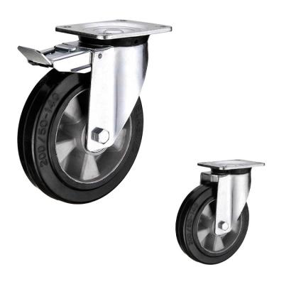 China No Marking 350kg Loading 10 Inch Heavy Duty Caster Wheels With Aluminium Core for sale