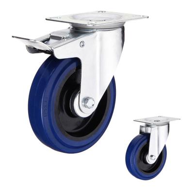 China ISO9001 242lbs Capacity 6 Inch Rubber Caster Wheels for sale