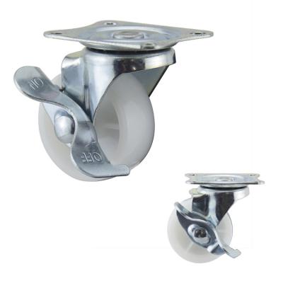 China 20kg Load Side Brake 1.5 Inch PP Swivel Light Duty Casters for sale