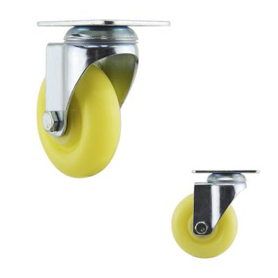 China 5 inch medium duty pu swivel caster wheels heavy duty performance with 4 inch wheel diameter and side lock brake type for sale