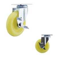 China Side Lock Plastic Medium Duty Casters 125mm Wheel Diameter for sale