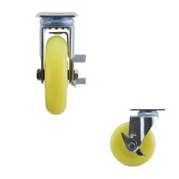 China Side Lock Plastic Medium Duty Casters 125mm Wheel Diameter for sale