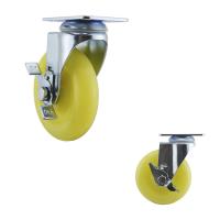China Side Lock Plastic Medium Duty Casters 125mm Wheel Diameter for sale