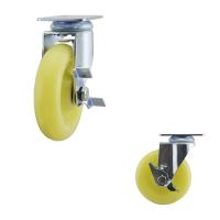 China Side Lock Plastic Medium Duty Casters 125mm Wheel Diameter for sale