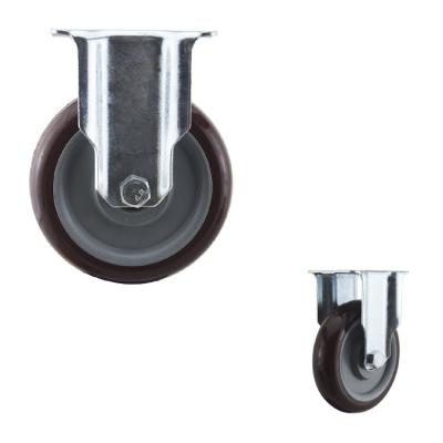 China la PU de la capacidad de la rueda 286lbs de 125m m fijó los echadores para trabajos de tipo medio en venta