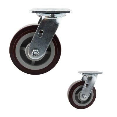 중국 볼 베어링 6 " 폴리우레탄 산업적 휠즈수페이스 직류 전기로 자극 표면 판매용