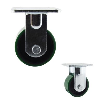 2816LBS Capacity Cast Iron 4 PU Caster Sets Two Ball Bearing