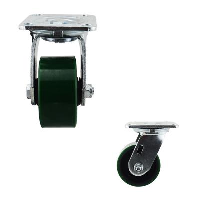 Chine 144 mm Polyuréthane roues de roulement lourdes roulements à billes doubles roulements en fer rouge PU mouvement lisse à vendre