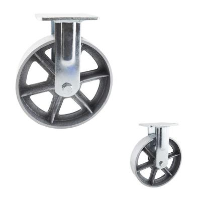 중국 200mm 실버 컬러 300kg 용량 중공 코어 리지드 캐스터 휠 플랫 트레드 판매용
