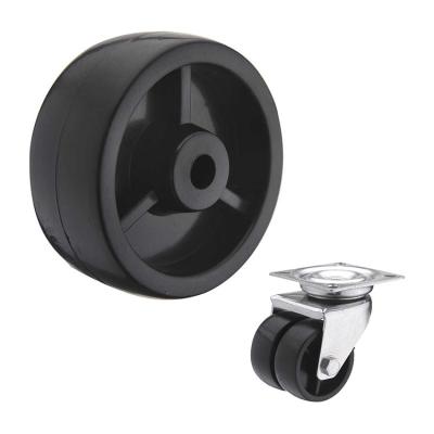 Китай Рицинусы обязанности света колеса близнеца емкости нагрузки PP 154LBS черноты 2 дюймов продается