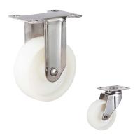 China Solid  4 Inch Wheel Threaded Stem Rotating Trolley Wheels for sale