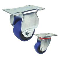 China 30mm 2 Inch High Capacity Blue TPR M12 Threaded Stem Caster for sale