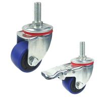 China 30mm 2 Inch High Capacity Blue TPR M12 Threaded Stem Caster for sale