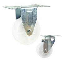 China White Threaded Stem Rotating Head 4 Inch Caster With Pressed Bracket for sale