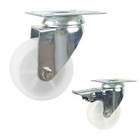 China White Threaded Stem Rotating Head 4 Inch Caster With Pressed Bracket for sale