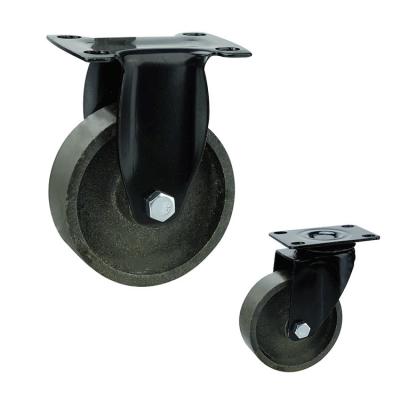 China 75x32mm Heavy Duty Cast Iron Threaded Stem Swivel Locking Casters for sale