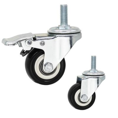 China Small Trolley Wheels Soft PP Core PVC Casters 2