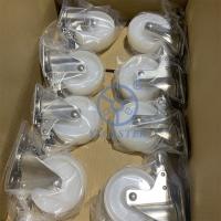 China 5 Inch SS Casters With Side Lock Solid Nylon Plate Casters Customize for sale
